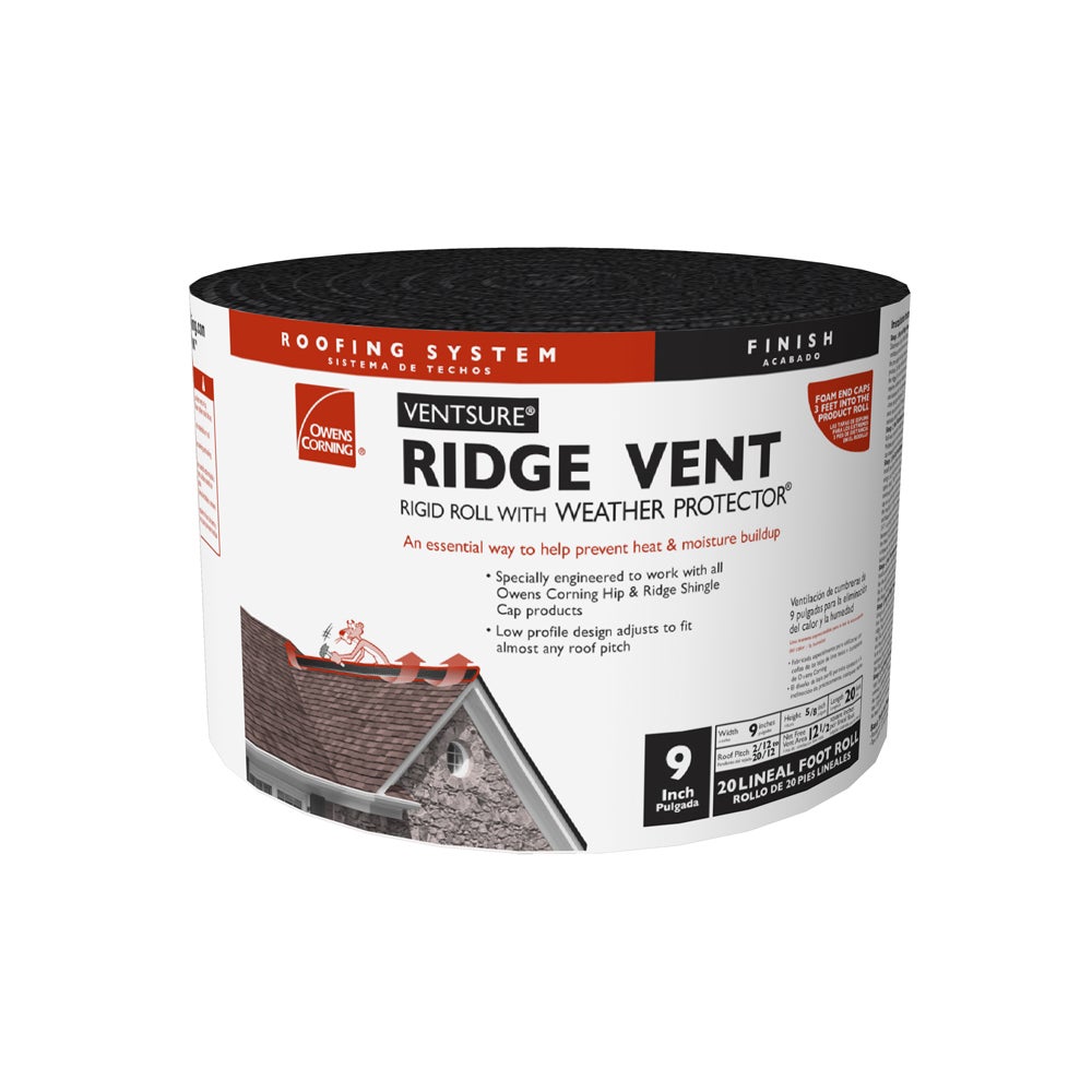 OC VENTSURE RIGID ROLL RIDGE VENT W/O NAILS 9"X20' (45/PL) | MacArthur Co.